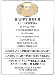 Happy Hour - Tropical Acres Steakhouse